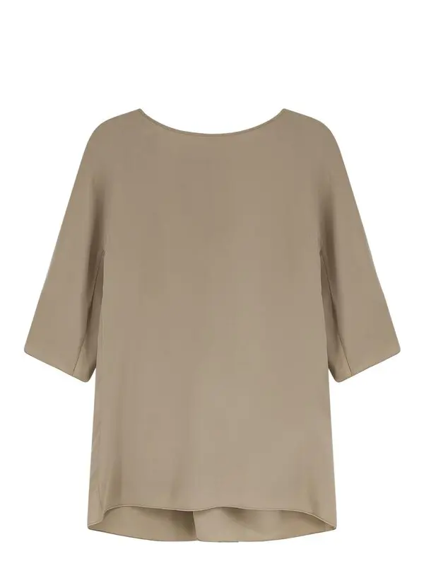 Max Mara Silk Top With Knot Detail - Multicolor