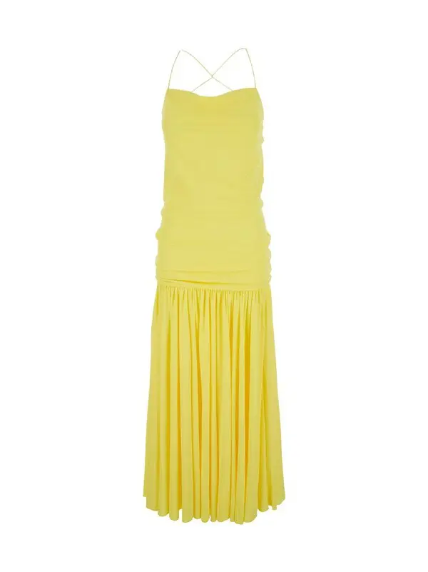 Jacquemus Straight Neckline Tech Fabric Dress - Multicolor