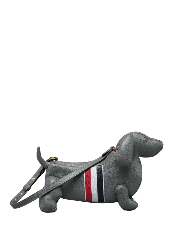 Thom Browne Hector Pebble Grain Shoulder Bag - Gray
