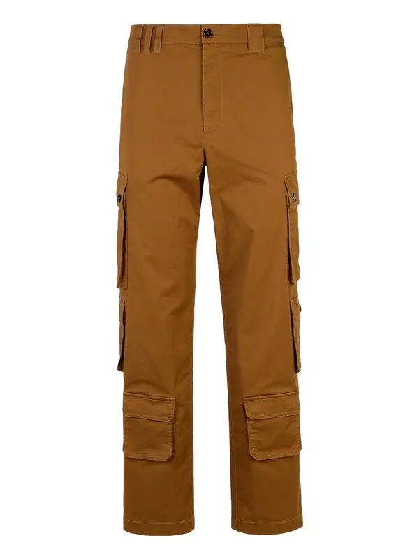 Dolce & Gabbana Cotton Cargo Trousers - Brown