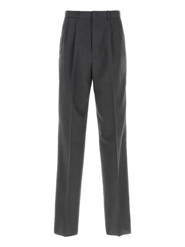 JIL SANDER Graphite Wool Trousers - Gray