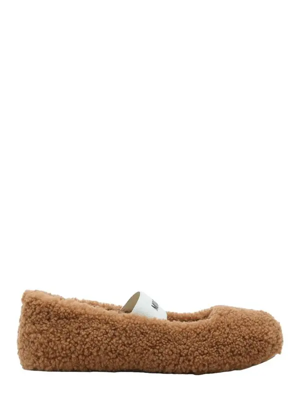 Moon Boot Shearling Ballet Flats - Brown