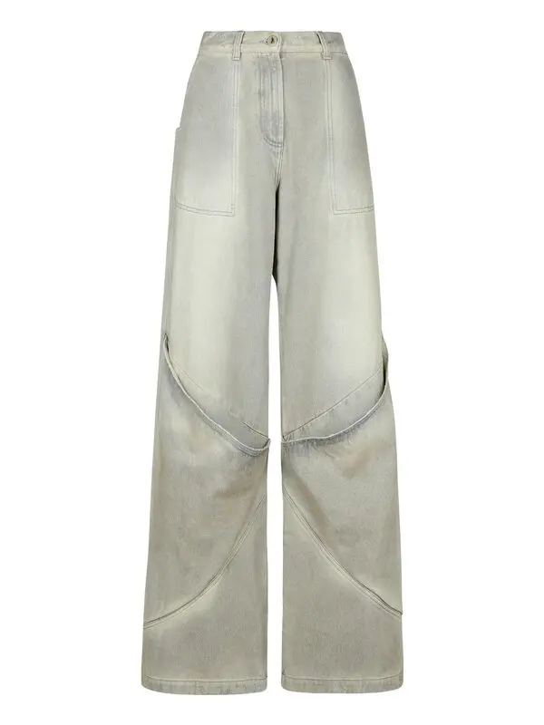 Attico Cotton Jeans - Gray