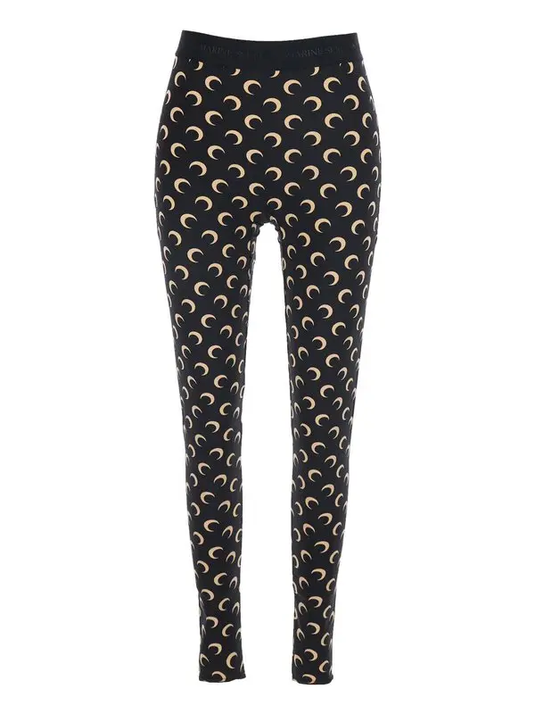 MARINE SERRE Moon Print Jersey Leggings - Multicolor