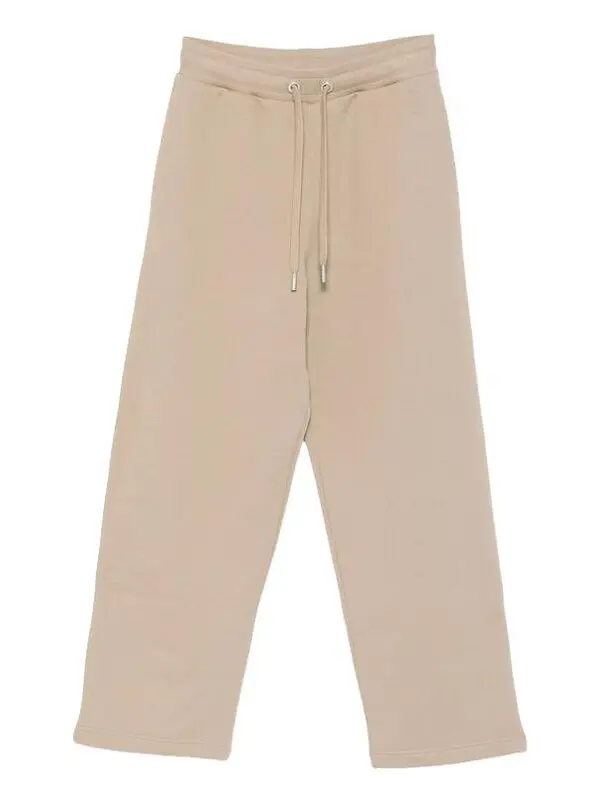 Ami Wide-leg Trousers With Drawstring Waist - Cream