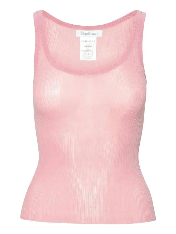 Max Mara Bastia Silk Tank Top - Pink
