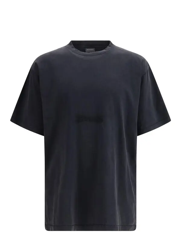 Balenciaga Twisted Cotton T-shirt - Black