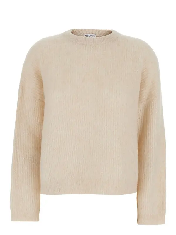 Brunello Cucinelli Sweater Crew Neck, Long Sleeve, Relaxed Fit - Multicolor