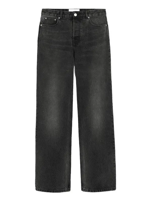 Ami Grey Denim Loose-fit Jeans - Gray