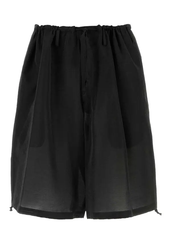 Yohji Yamamoto Jersey Bermuda Shorts - Black