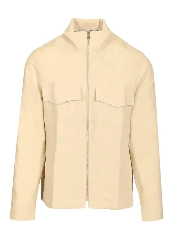 Paul Smith Linen Jacket With Patch Pockets - White