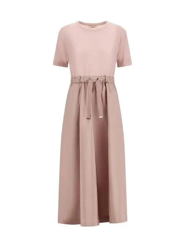 Herno Short Sleeves Dress - Cream