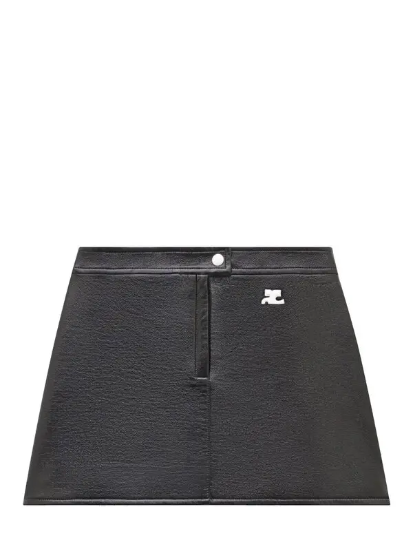 COURREGES Vinyl Mini Skirt - Black