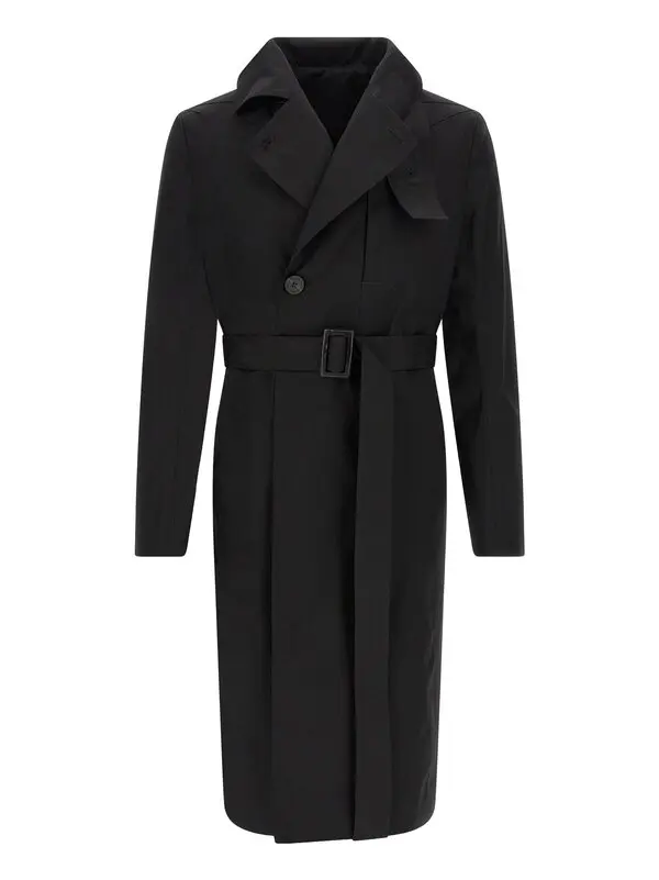 Rick Owens Mastodon Trench Coat - Black