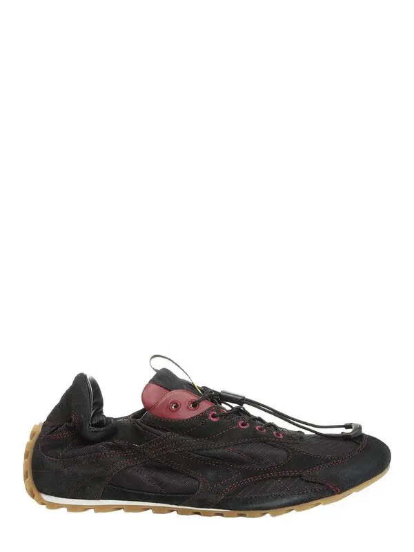 Bottega Veneta Orbit Flash Suede And Nylon Sneakers - Black