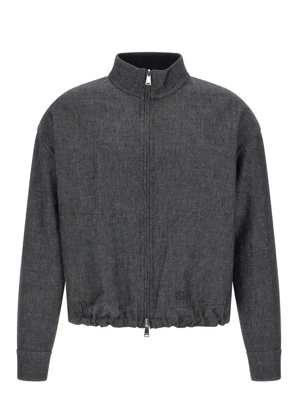 Fendi Ff Selleria' Reversible Blouson - Blue