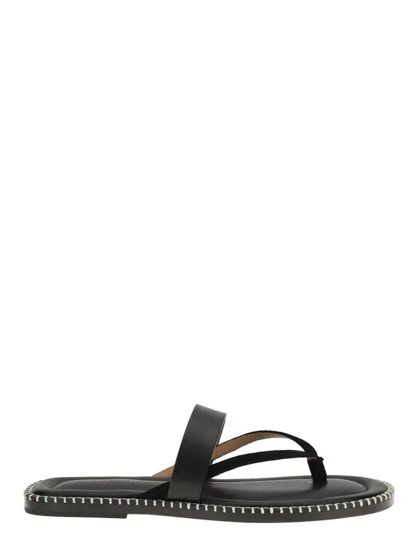 Dries Van Noten Embellished Leather Slip-on Sandals With Sequins - Black