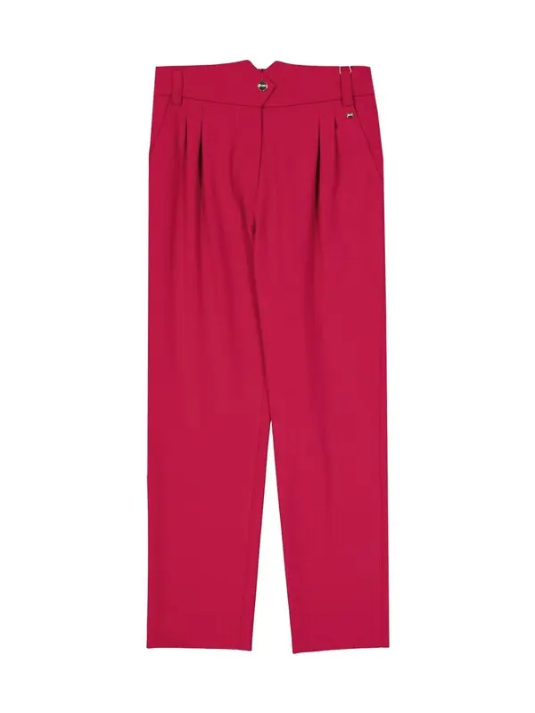 Herno High Waist Wool Blend Pants - Red