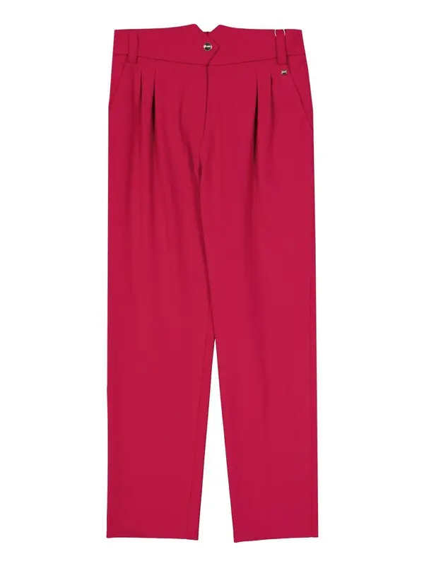 Herno High Waist Wool Blend Pants - Red