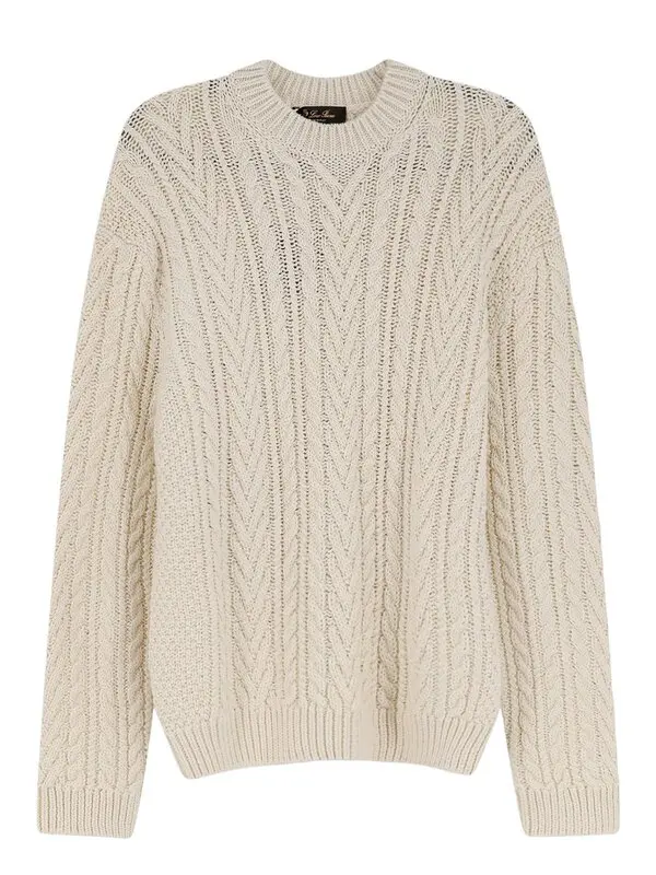 Loro Piana Schooner Sweater In Cashmere And Abaca Blend - Multicolor