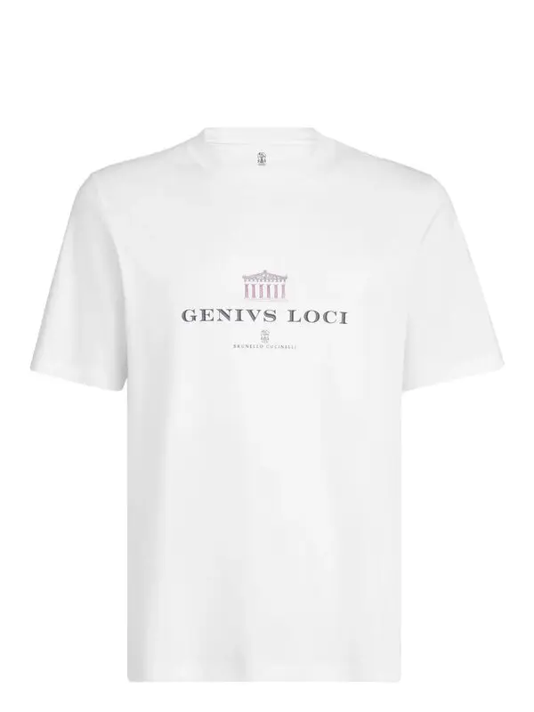 Brunello Cucinelli Crew-neck T-shirt With Graphic Print - White