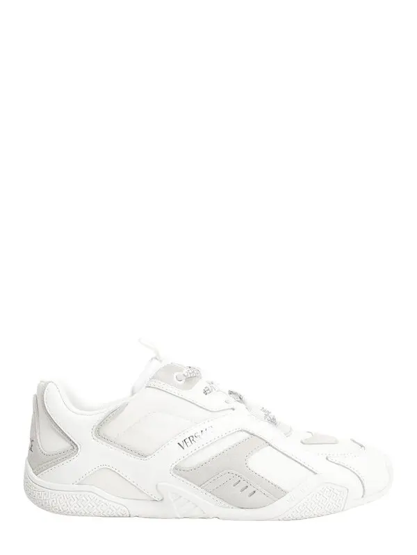 Versace Galaxia Leather Low-top Sneakers - White