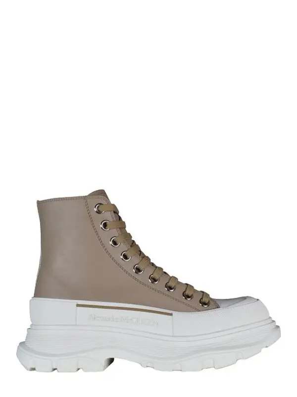 Alexander McQueen Tread Slick High Top Sneakers - Cream