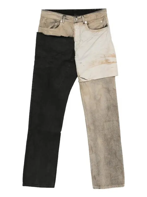Rick Owens Panelled Patchwork Jeans - Black