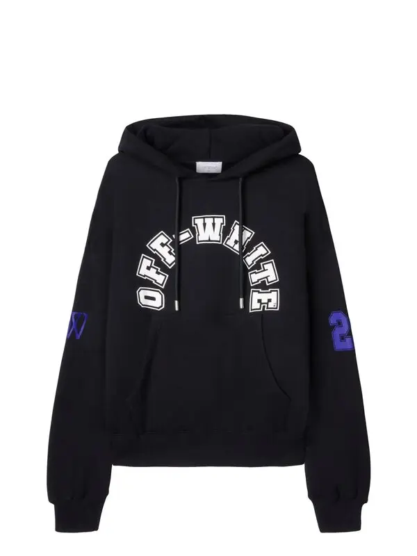 Off-White Logo Print Hooded Sweatshirt - Black