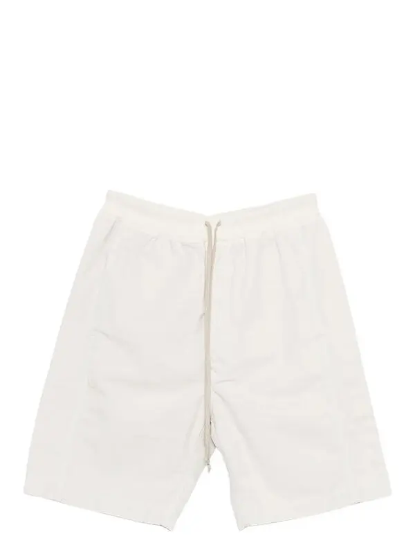 Rick Owens Washed Cotton Cargo Shorts - White
