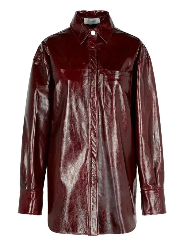 Sportmax Nappa Leather Shirt - Red