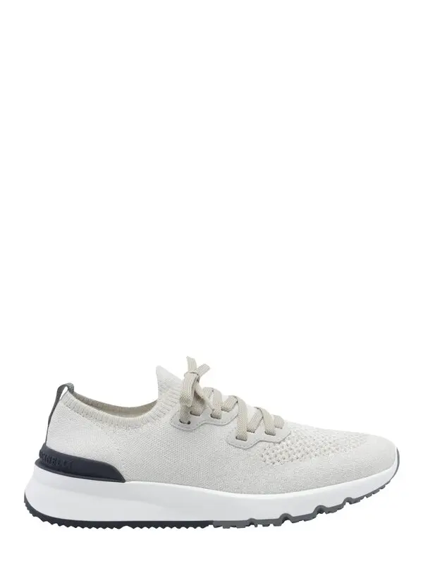 Brunello Cucinelli Cotton Lace-up Sneakers - White