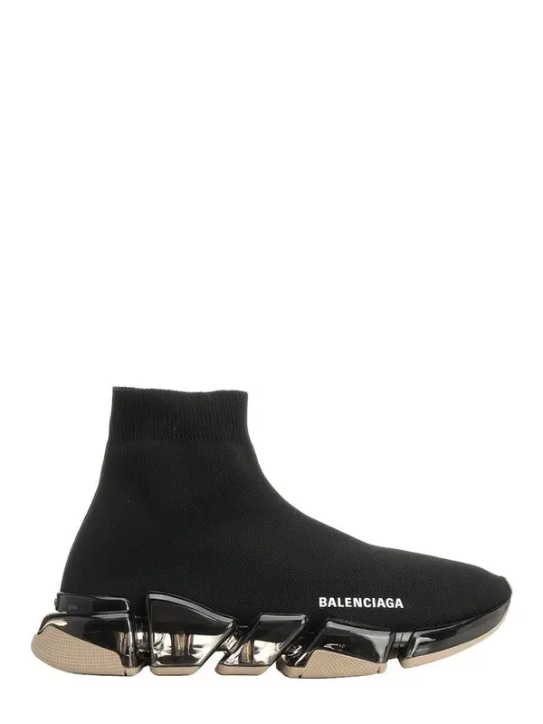 Balenciaga Speed 2.0 Full Clear Sole Sneaker - Black