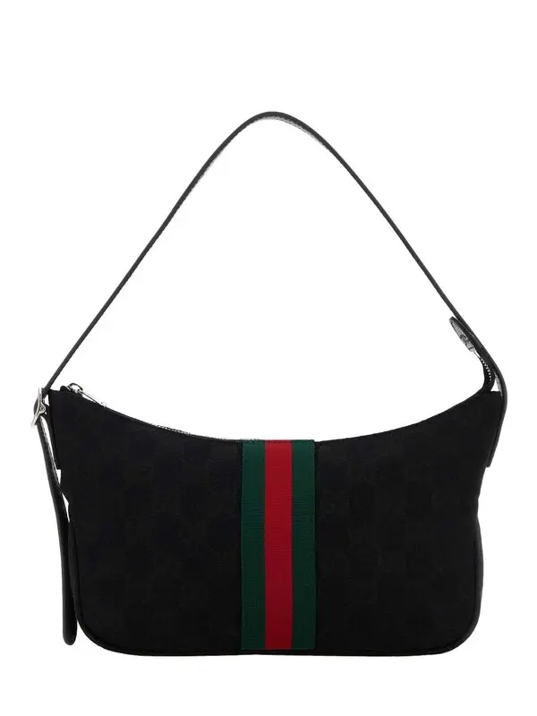 Gucci Gg Fabric Small Lunetta Shoulder Bag - Black