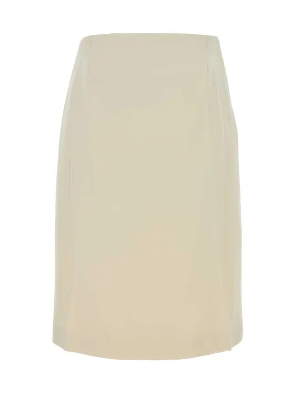 JIL SANDER Ivory Crepe Skirt - White