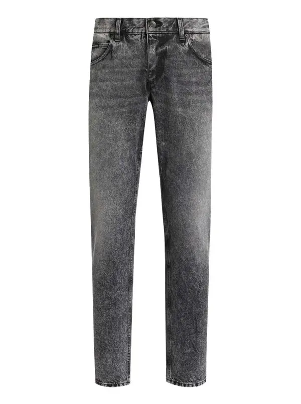 Dolce & Gabbana Jeans With Logo Plaque - Gray