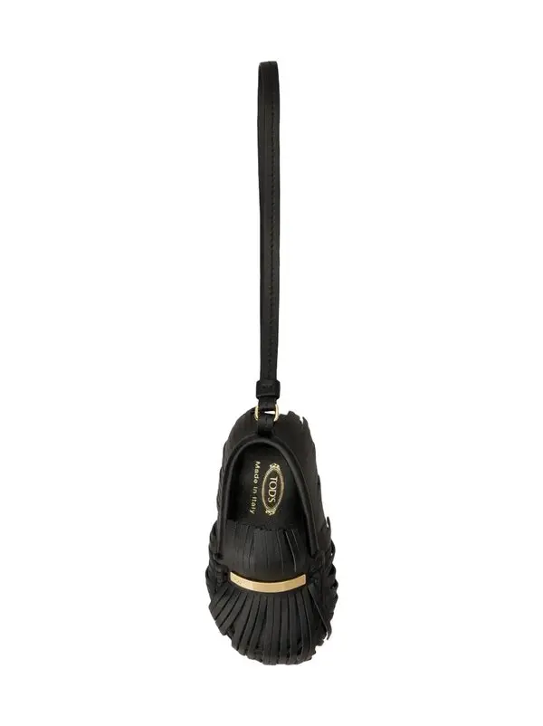 TOD'S Charm Gommino In Pelle - Black