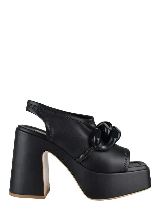 Stella McCartney Skyla Chain Detail Platform Sandals - Black