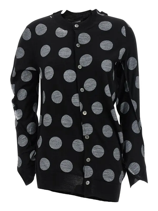 Junya Watanabe Polka Dot Maxi Cardigan - Multicolor