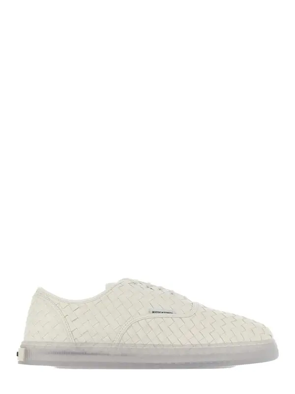 Bottega Veneta Nappa Leather Woven Sneakers - White