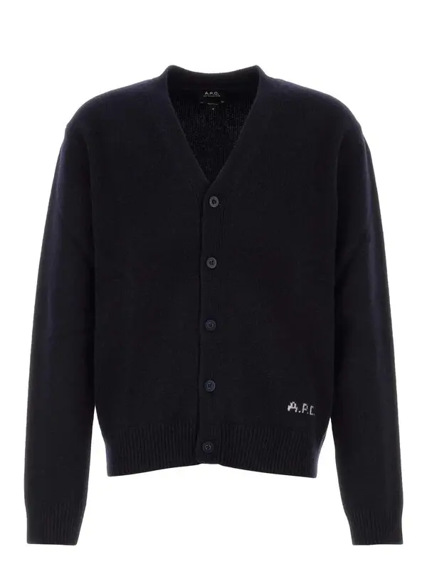 A.p.c. Midnight Wool Kevin Cardigan - Blue