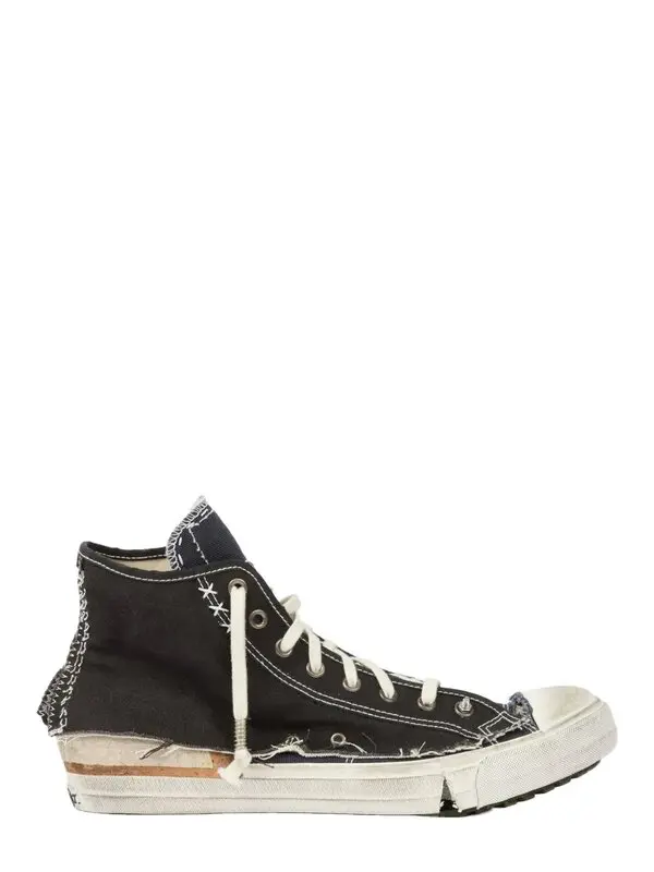 MAISON MARGIELA High-top Sneakers With Distressed Effect - Black