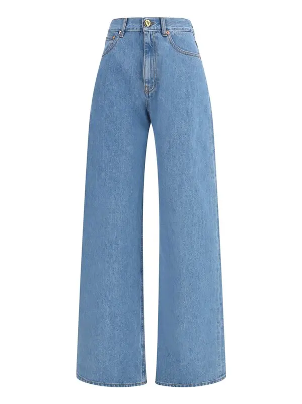 BLAZÉ MILANO Wide Leg Nariida Jeans - Blue