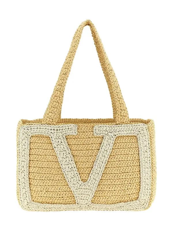 Valentino Garavani Viva Superstar Midi Shopping Bag - Cream