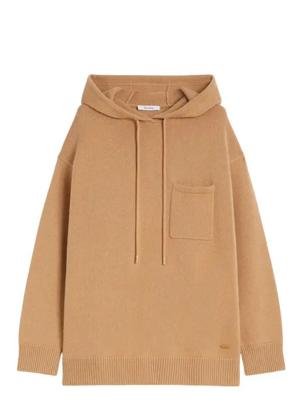 Max Mara Wool And Cashmere Hoodie - Brown