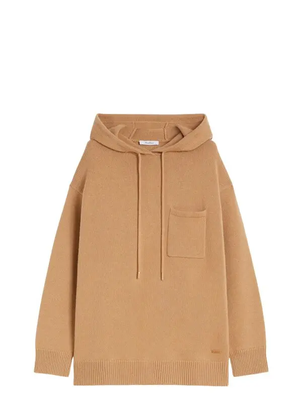 Max Mara Wool And Cashmere Hoodie - Brown