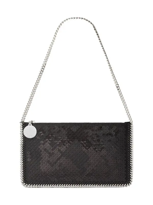 Stella McCartney Falabella Shoulder Bag With Sequins And Chain Strap - Black