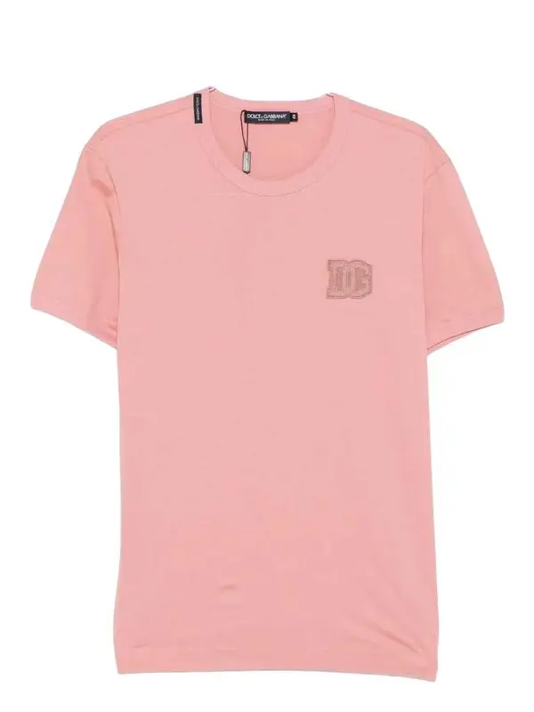Dolce & Gabbana T-shirt With Logo Patch - Multicolor