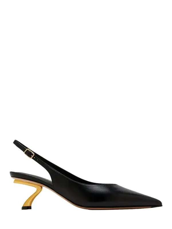 FERRAGAMO Clevya 55 S-shaped Slingback Pumps - Black