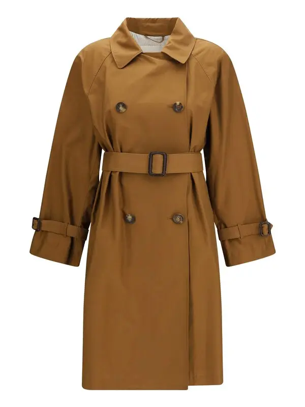 Max Mara Double-breasted Belted Coat - Brown